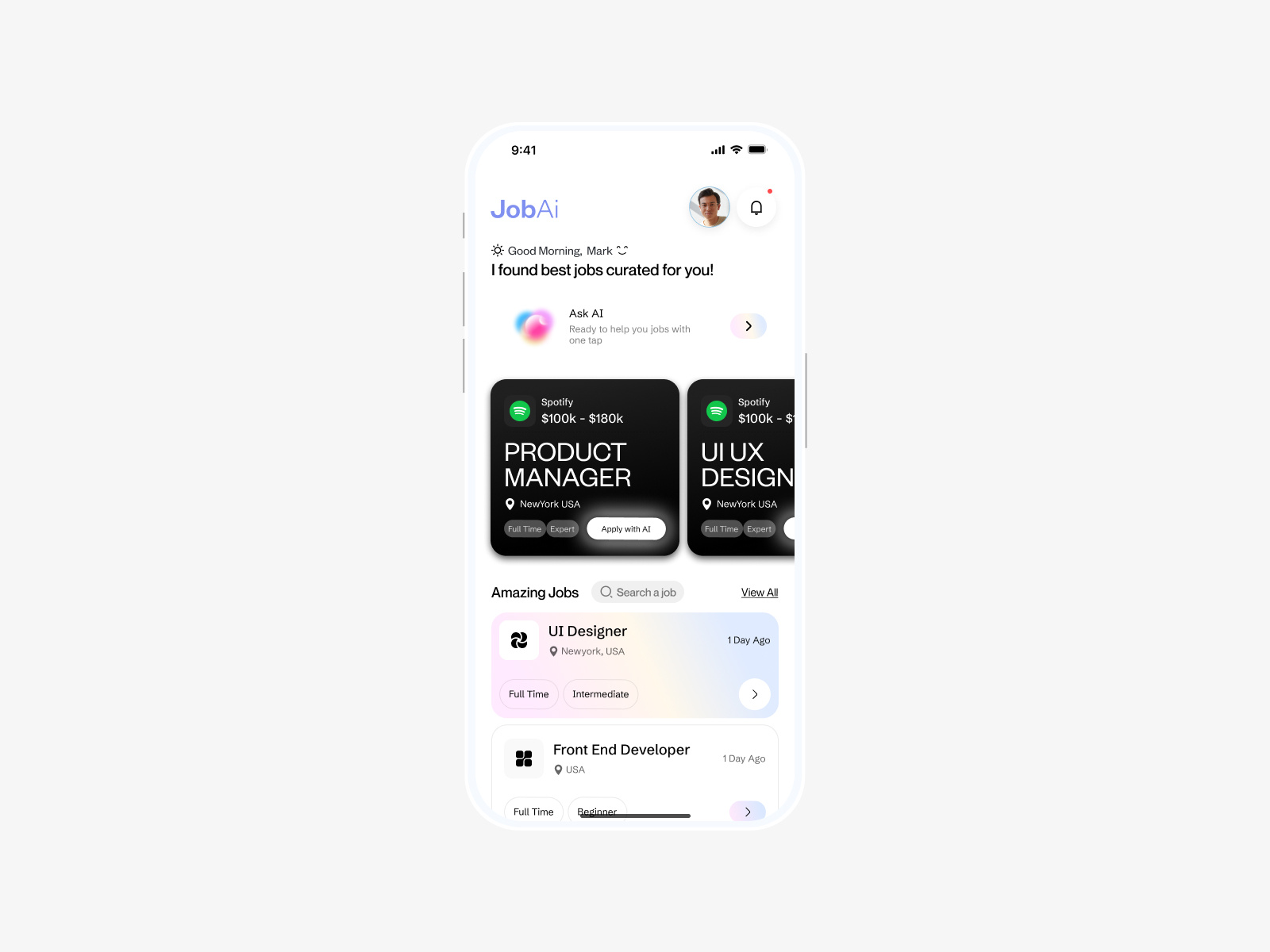 Ai job finder app design by lazy kar for LazyInterface UI UX Team on Dribbble