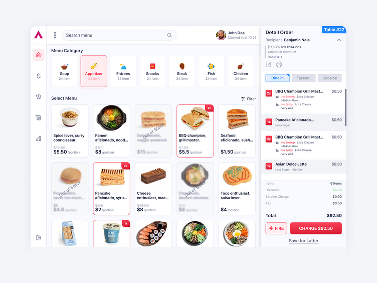 POS System - Order Screen UI by Syaiful Anshor on Dribbble