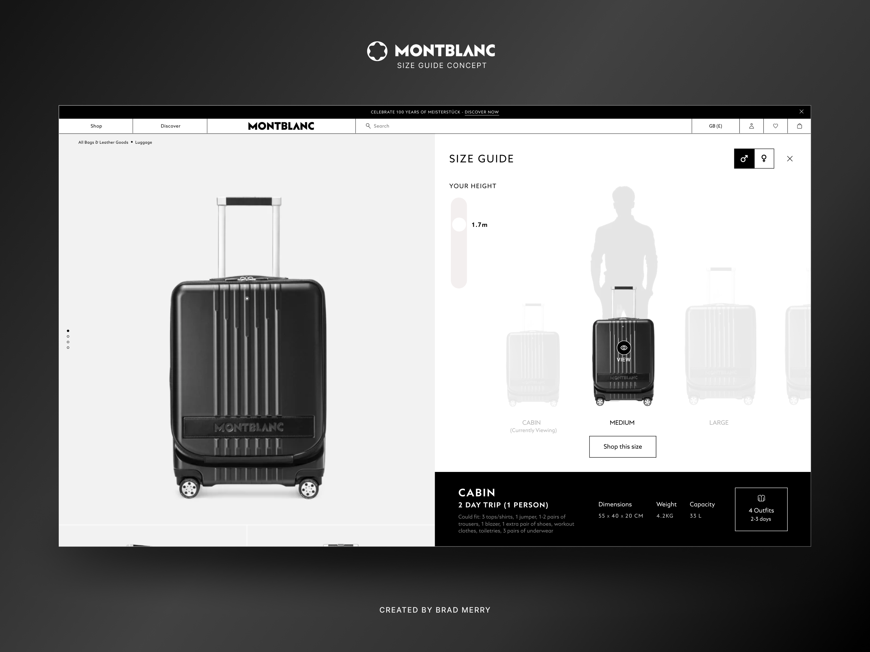 Size Guide Concept Design by Brad Merry on Dribbble