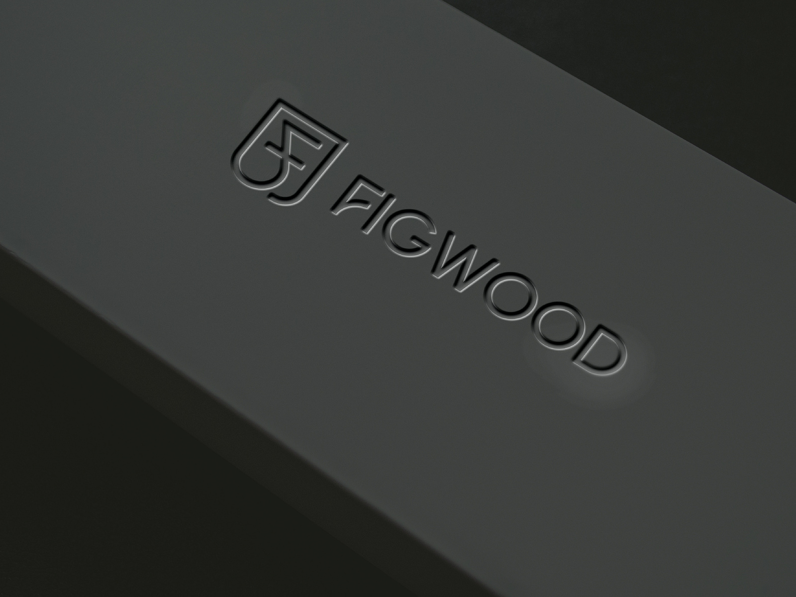 Debossed Minimalist Logo for Figwood – Custom Letter “F” and Wor by ...