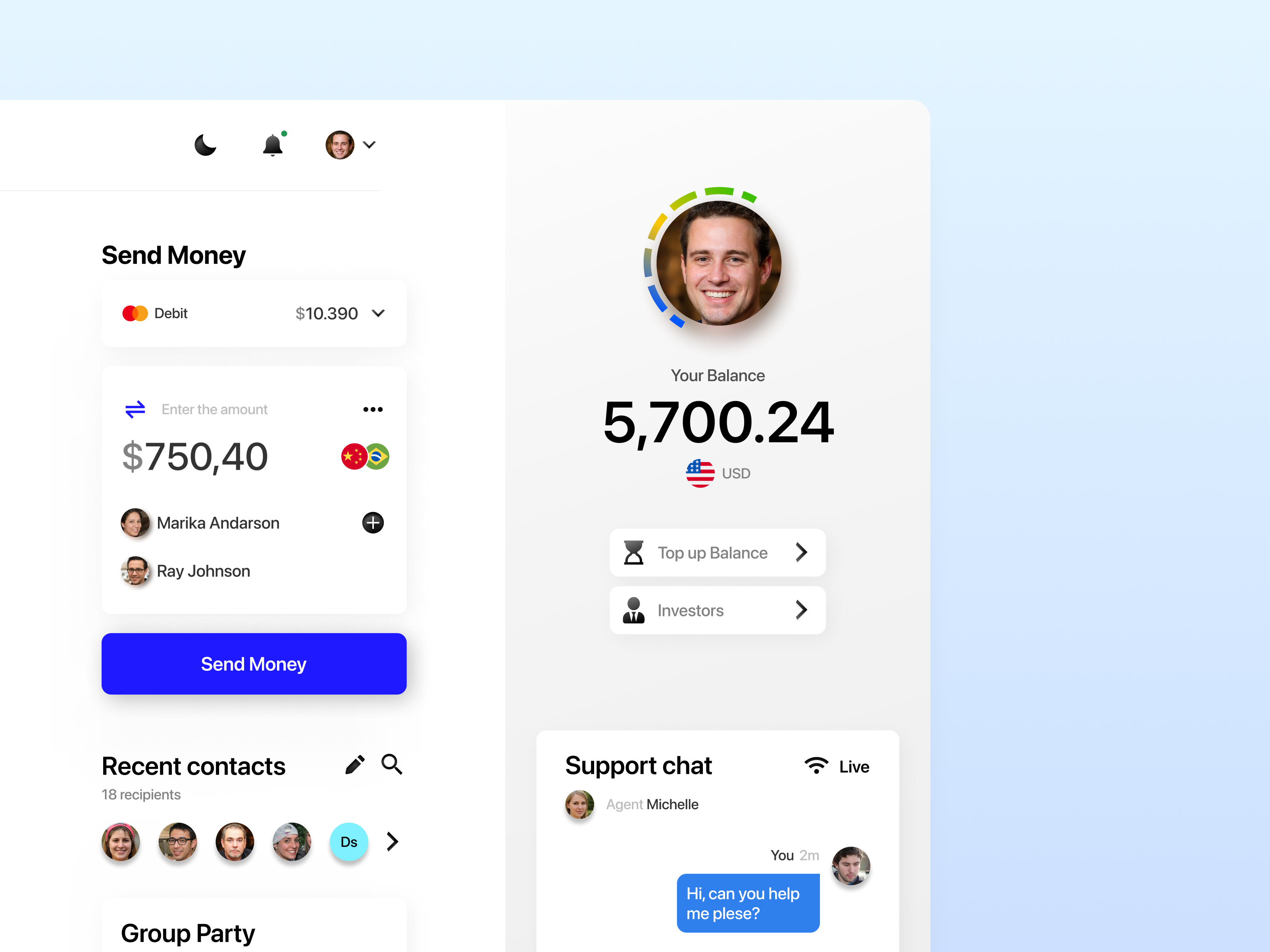 Personal bank account - Ux/ui design by Francesco on Dribbble