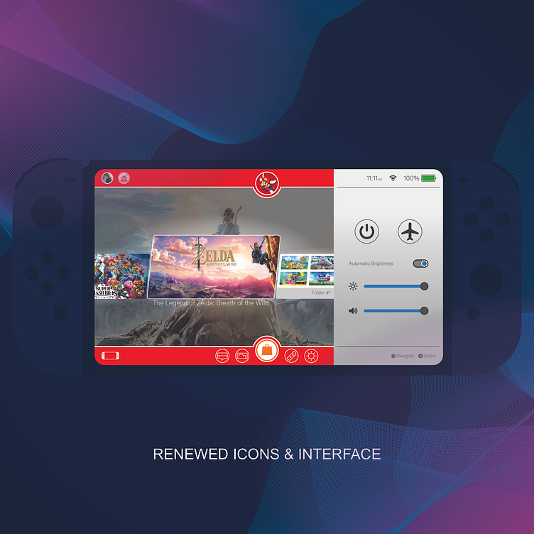 Nintendo Switch - Home UI redesign by Andrea on Dribbble