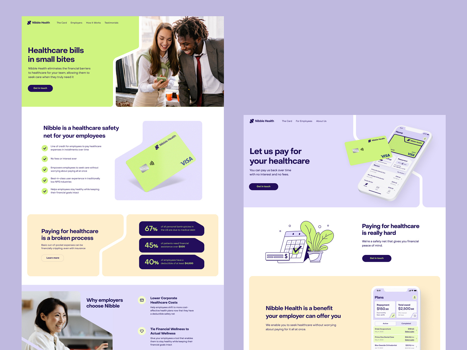 Nibble Health Website Design by tubik UX for tubik on Dribbble