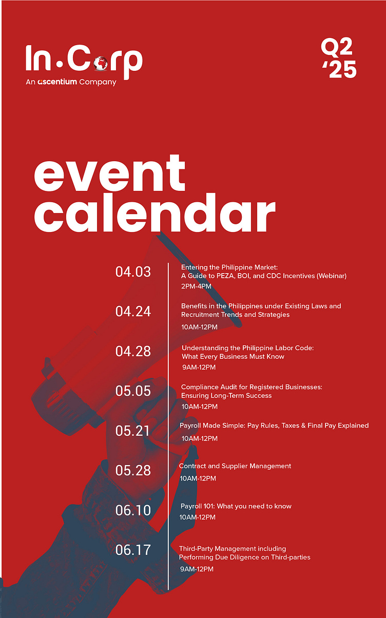 Red White and Blue Event Calendar Poster by Sofia Trajano on Dribbble