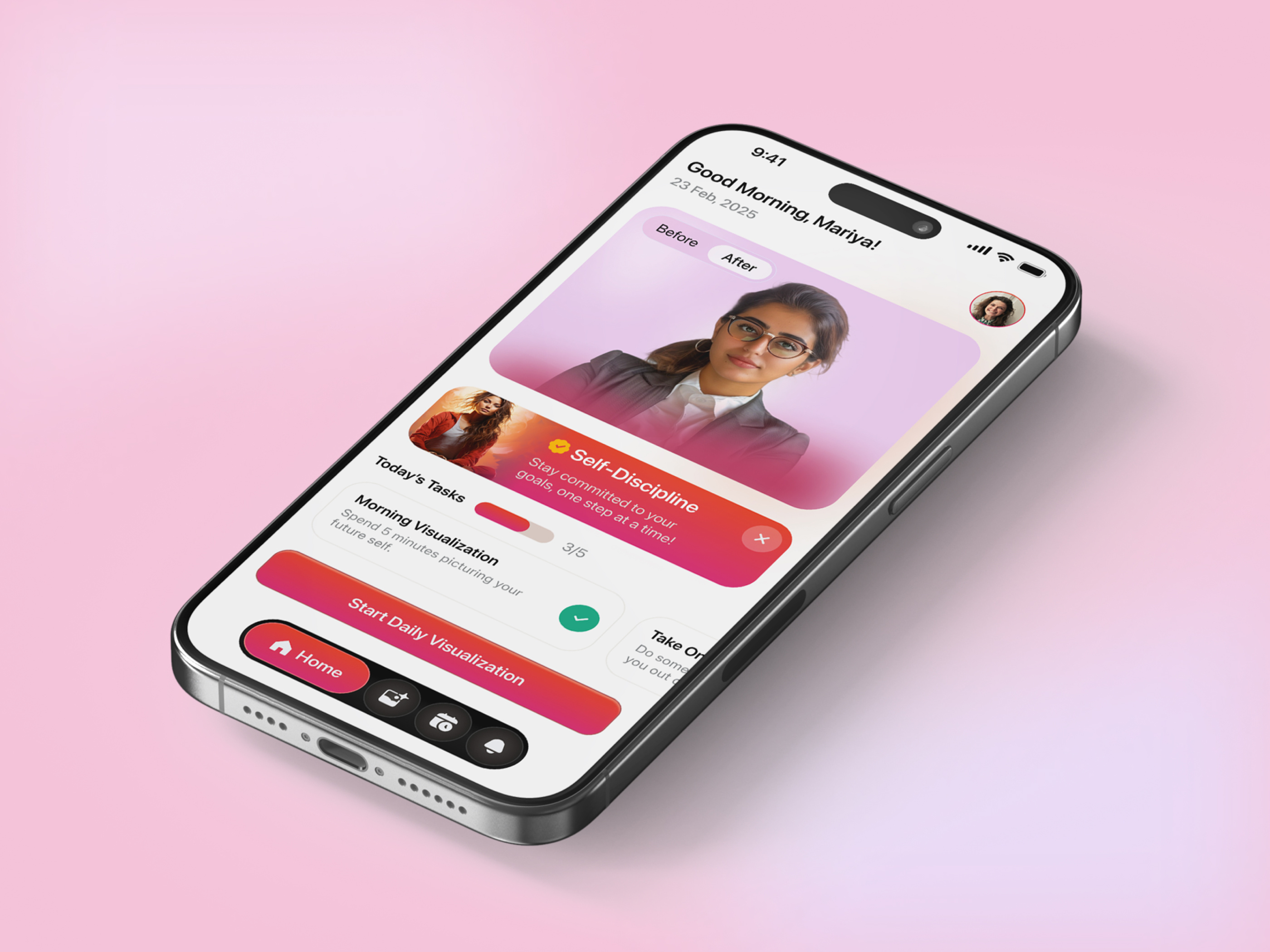 AI based self visualization mobile app by Rakibul Hasan on Dribbble