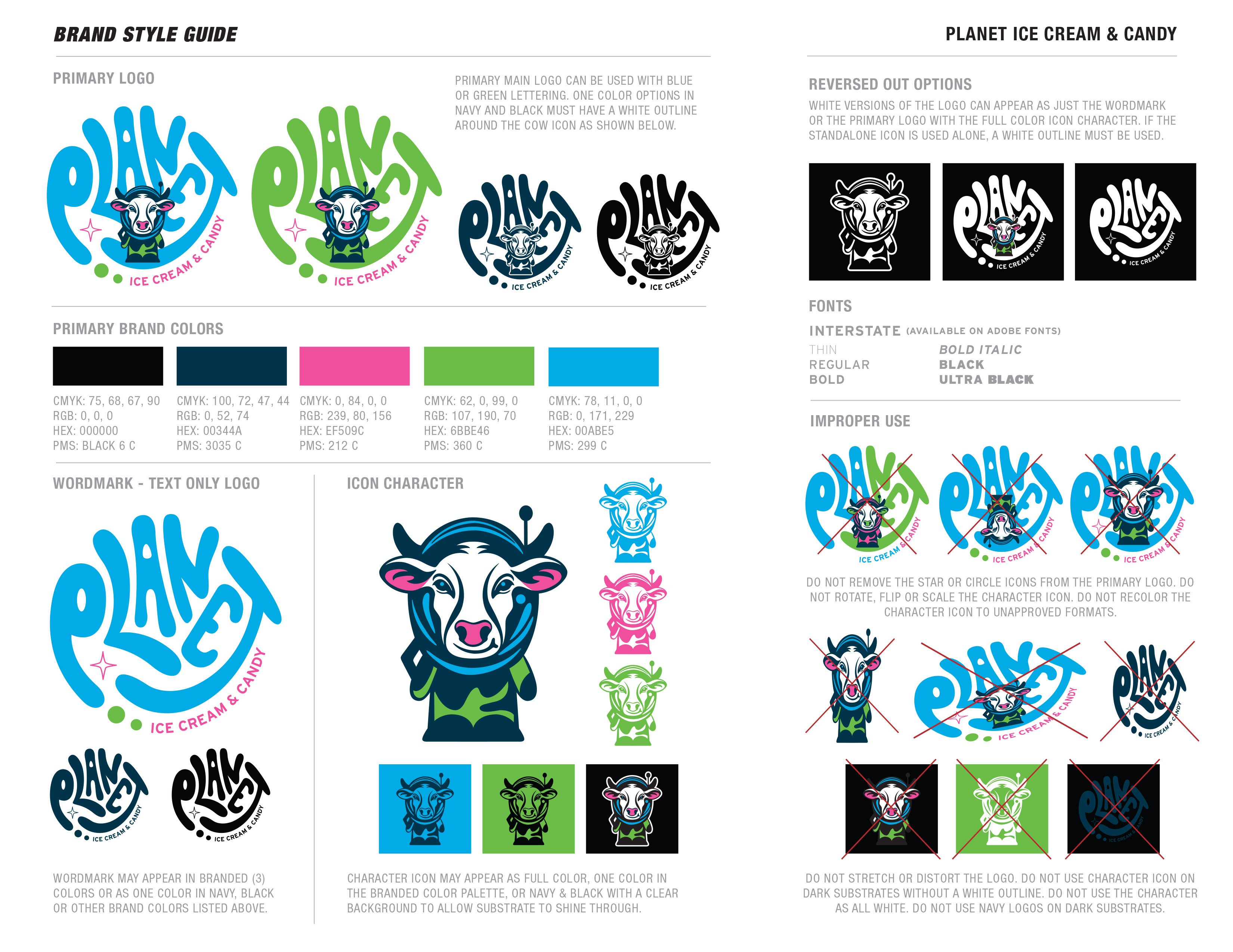 Logo Design & Branding for Planet Ice Cream & Candy by Jen Borror ...