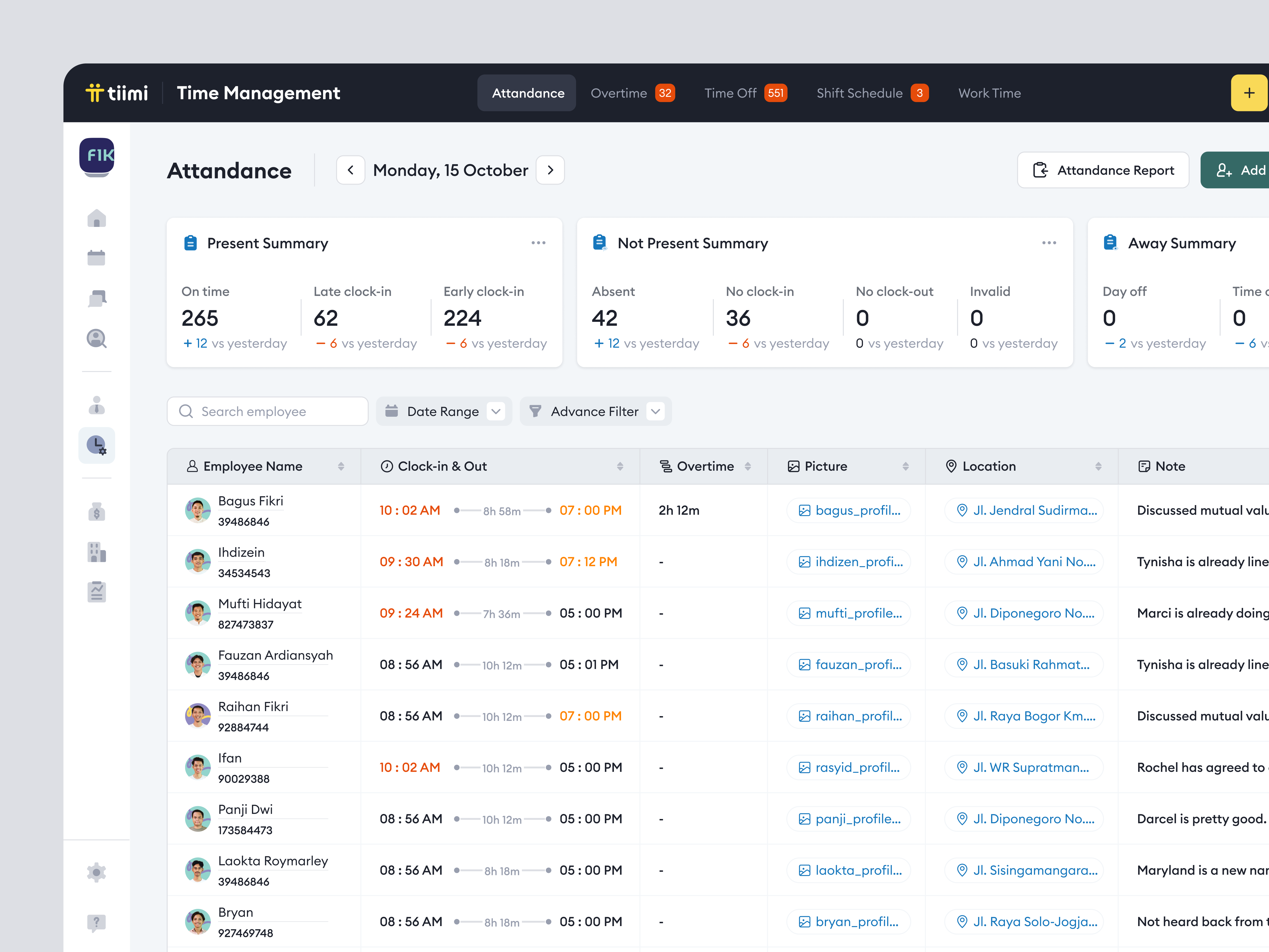 Tiimi – HR SaaS for Employee Attendance Tracking by Bagus Fikri for Fikri Studio on Dribbble