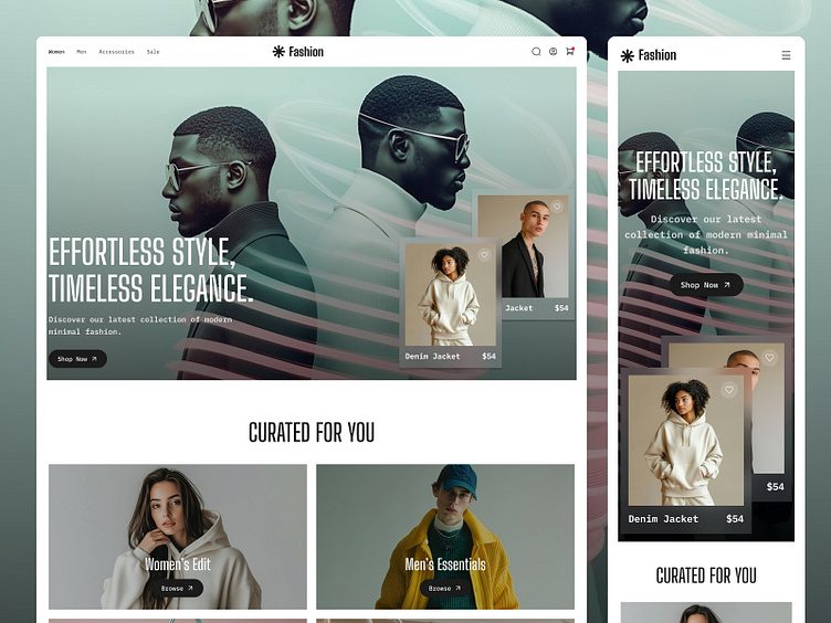 Fashion Web Header Design by Sheikh Arafat on Dribbble