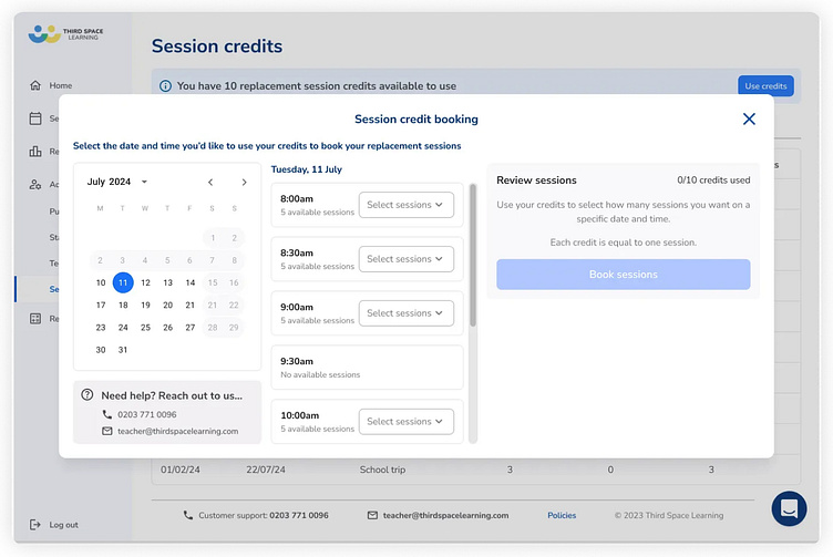Session Credits Booking System – Scheduling Flow Redesign by Deeghayu Herath on Dribbble
