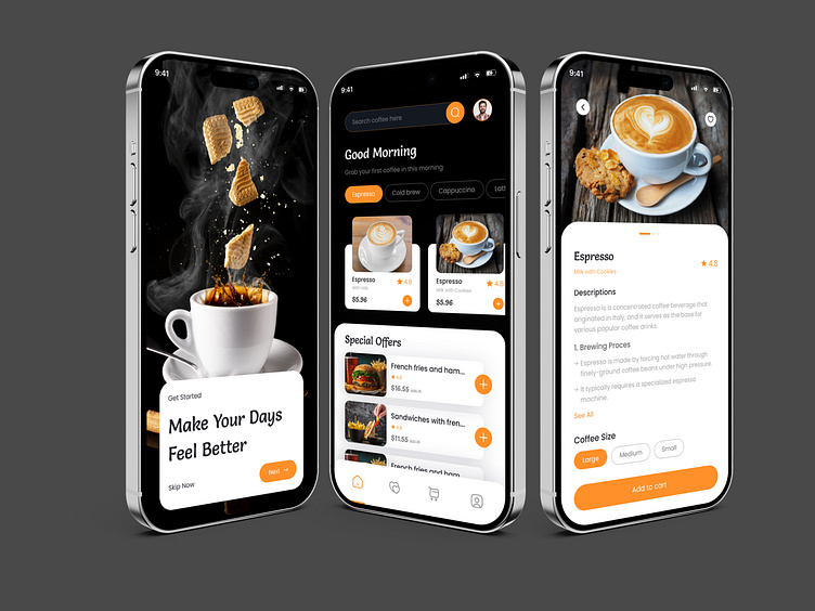 Coffee Shop Mobile app UI by Creativilo on Dribbble
