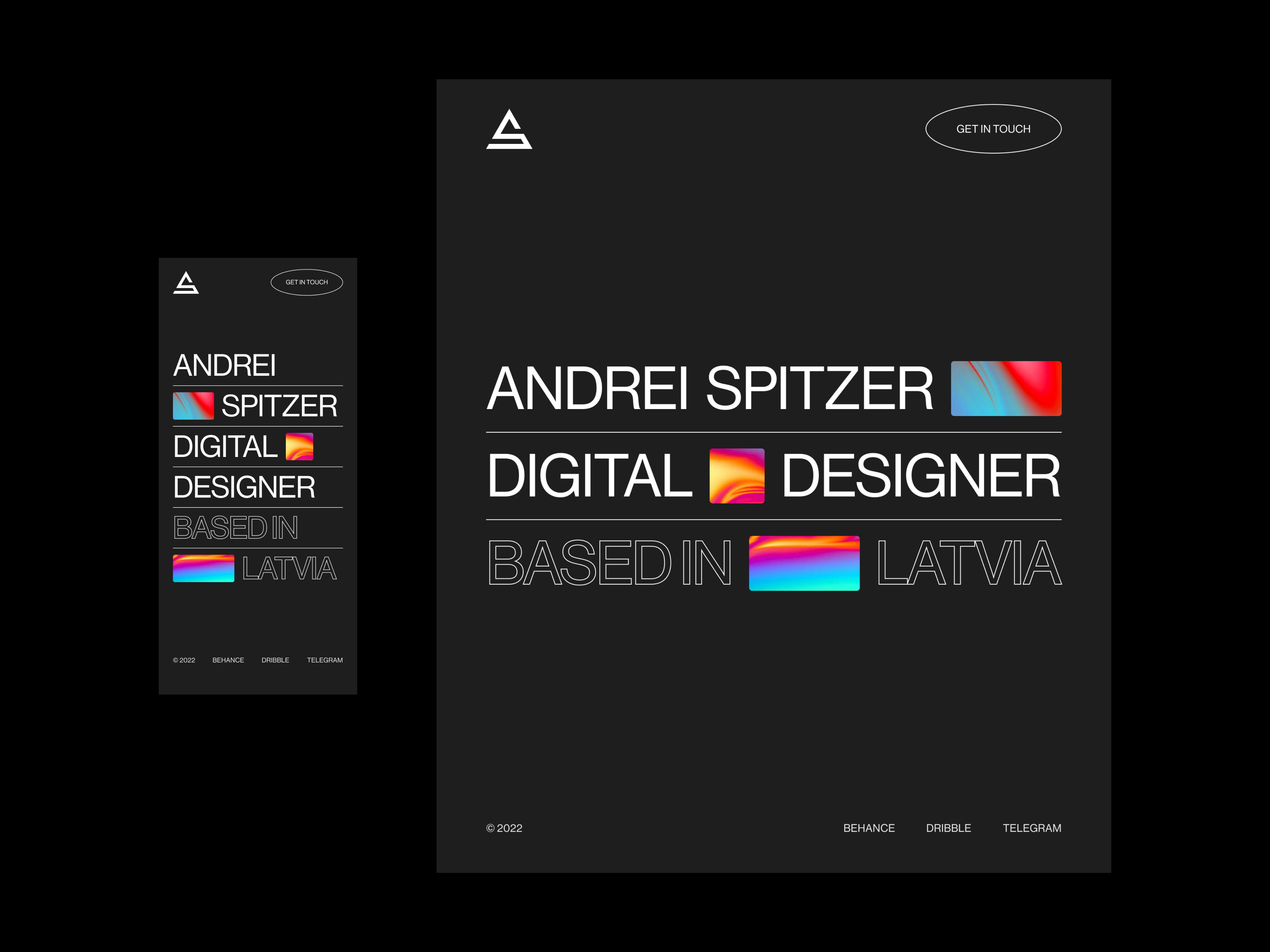 Personal Portfolio Website by Andrei Spitzer on Dribbble