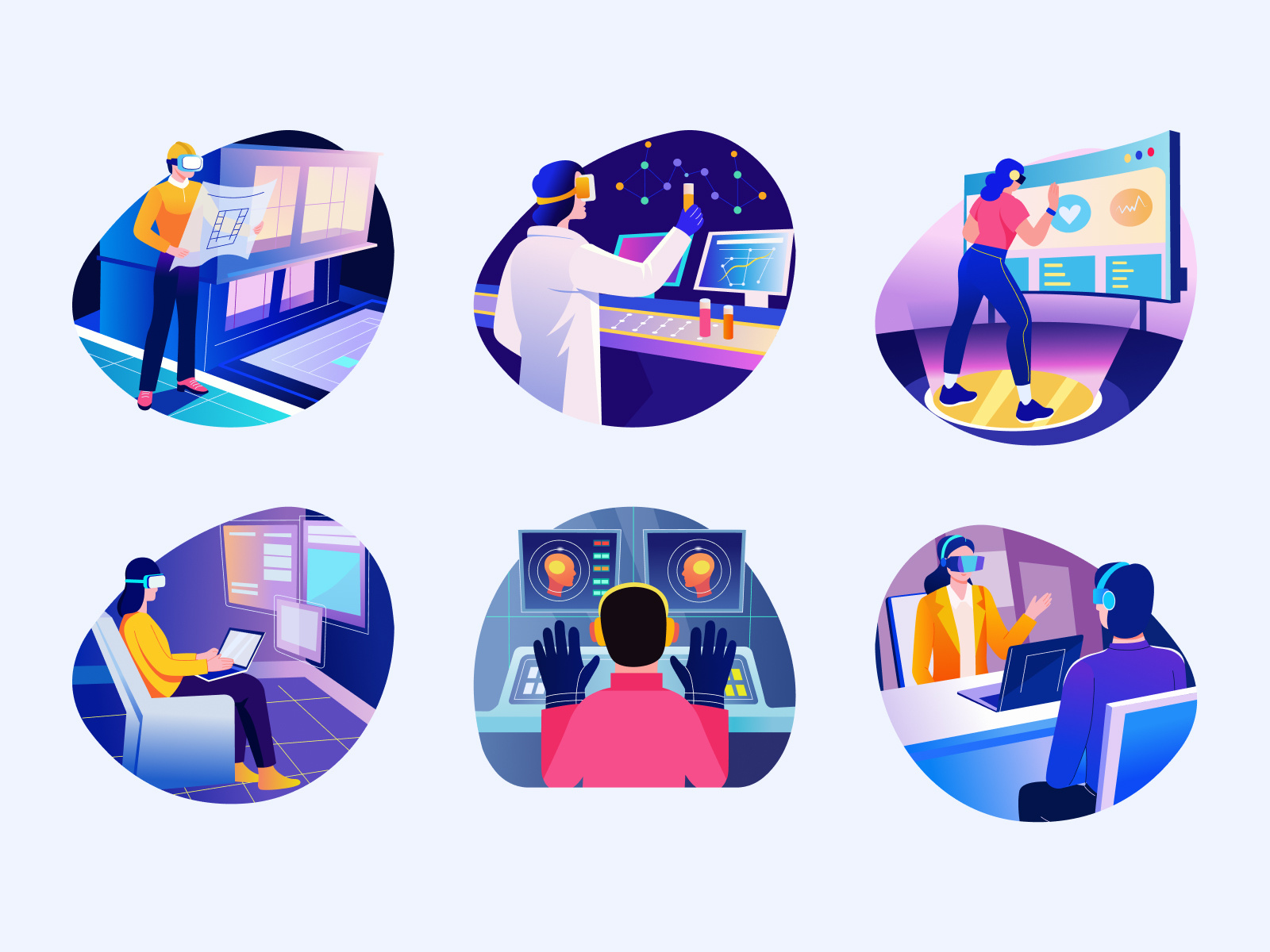 AR and VR Technology Art Set by Smashing Stocks on Dribbble