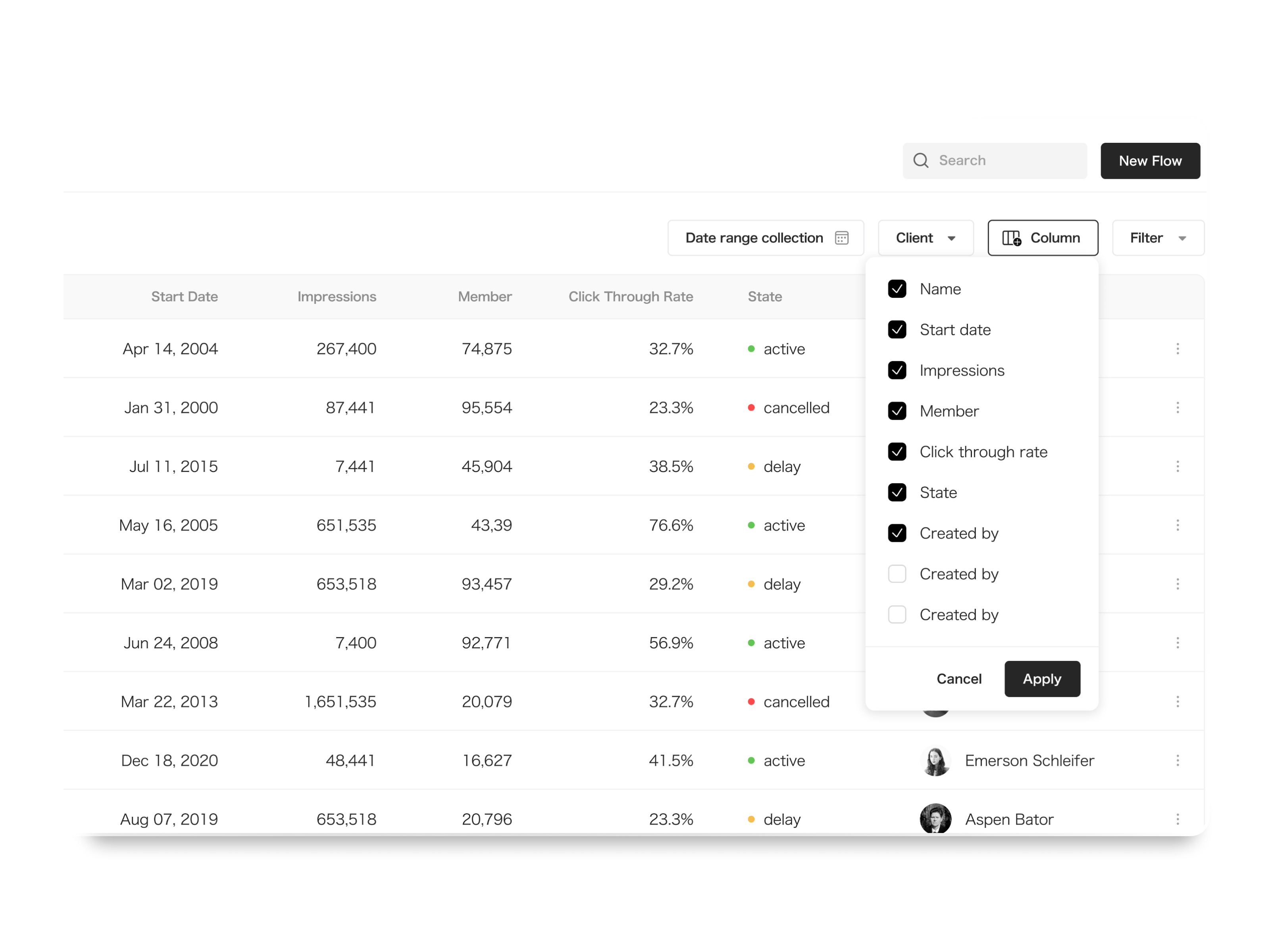 Design Concept: Data Table by Tung Bui (Cheezu) on Dribbble