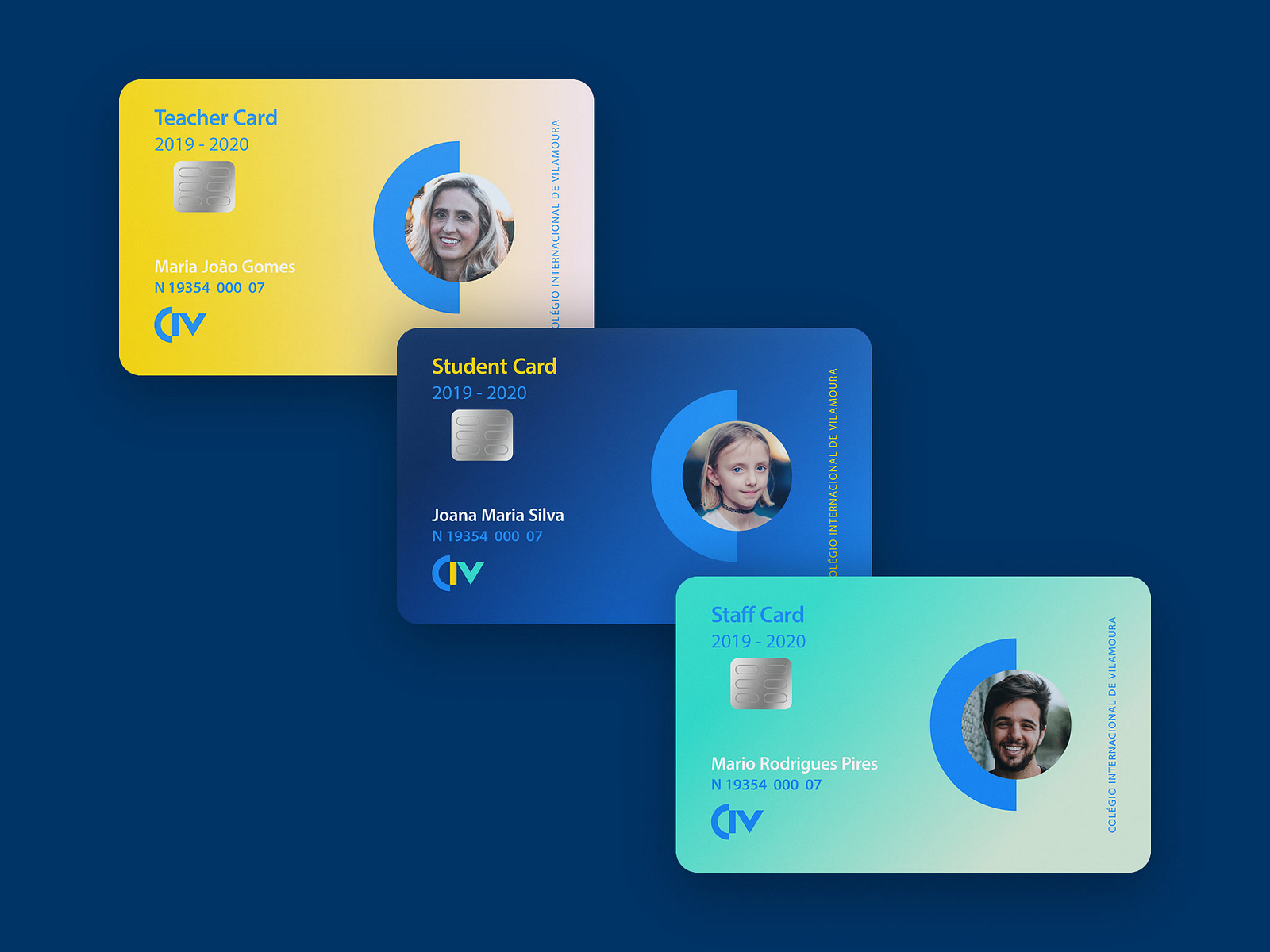 CIV, school cards by Bruno Silva .design on Dribbble