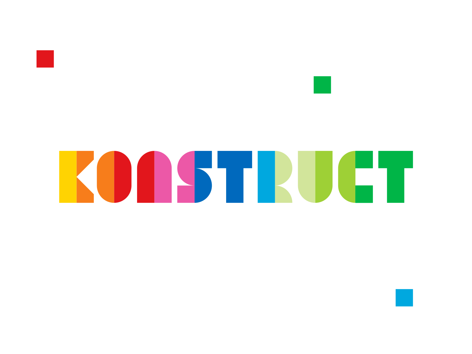 Konstruct digital marketing agency logo design: blocks & pixels by Alex ...
