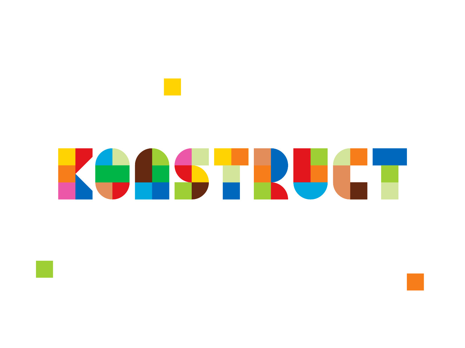 Konstruct digital marketing agency logo design: blocks & pixels by Alex ...