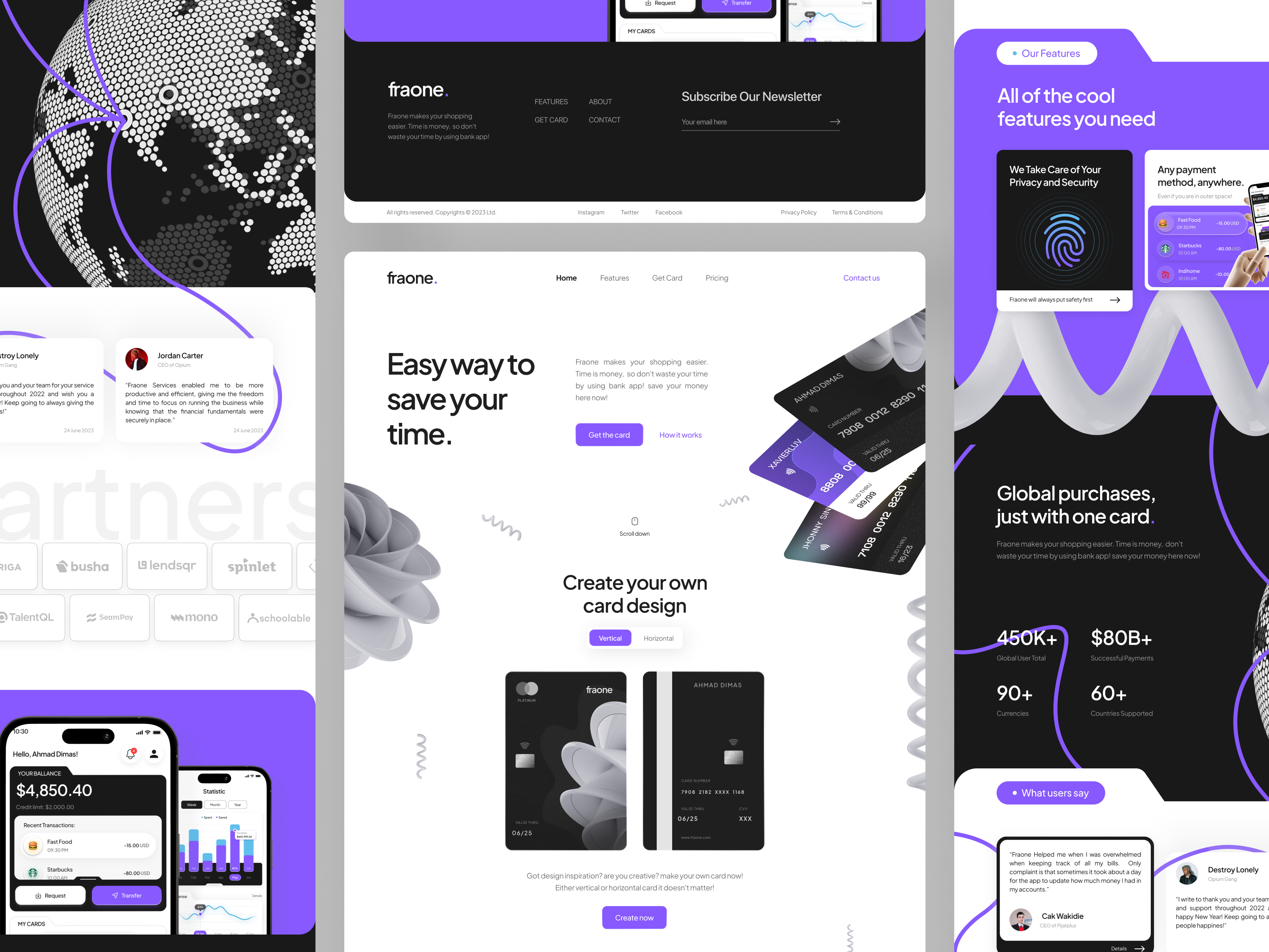 Fraone - Credit Card Landing Page by Ahmad Dimas 🞾 for Nija Works on ...