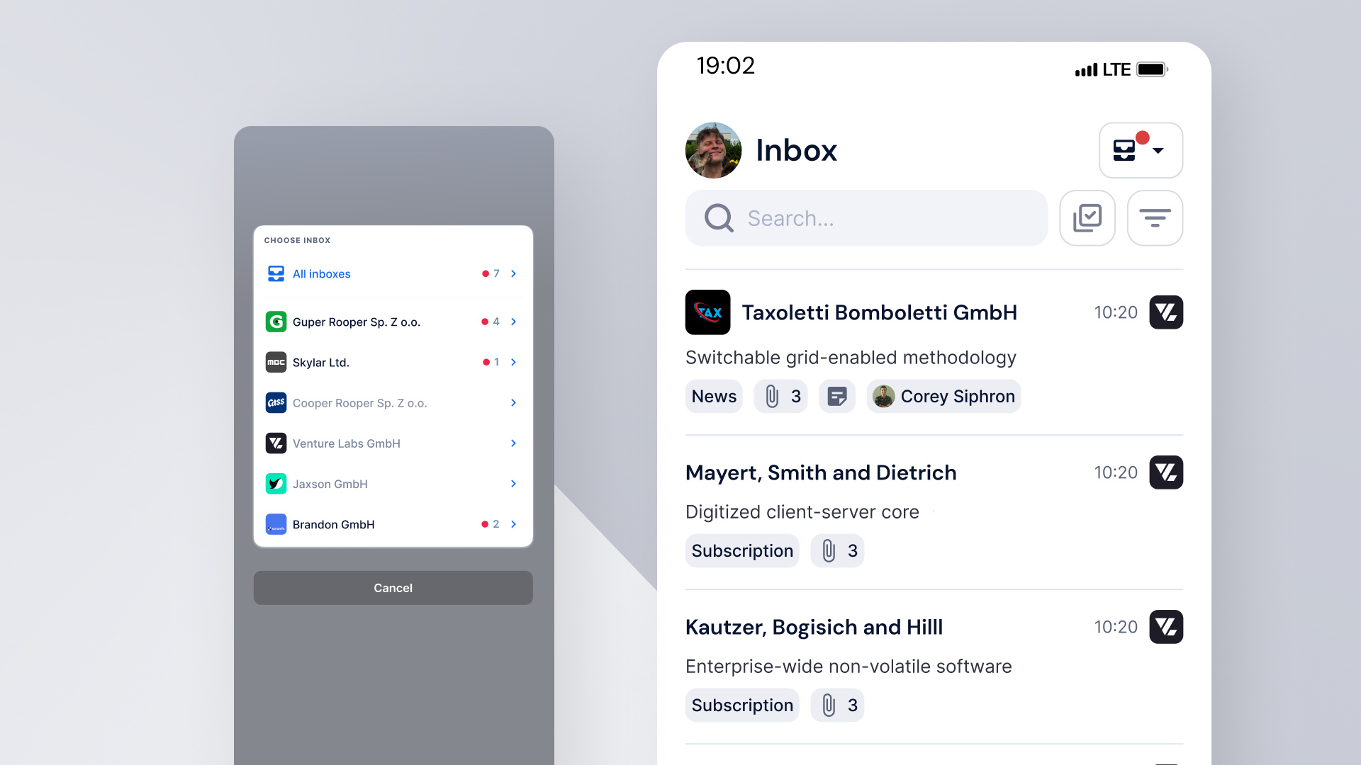 LetterBox Mobile Dashboard by Krystian Blaszczyk on Dribbble