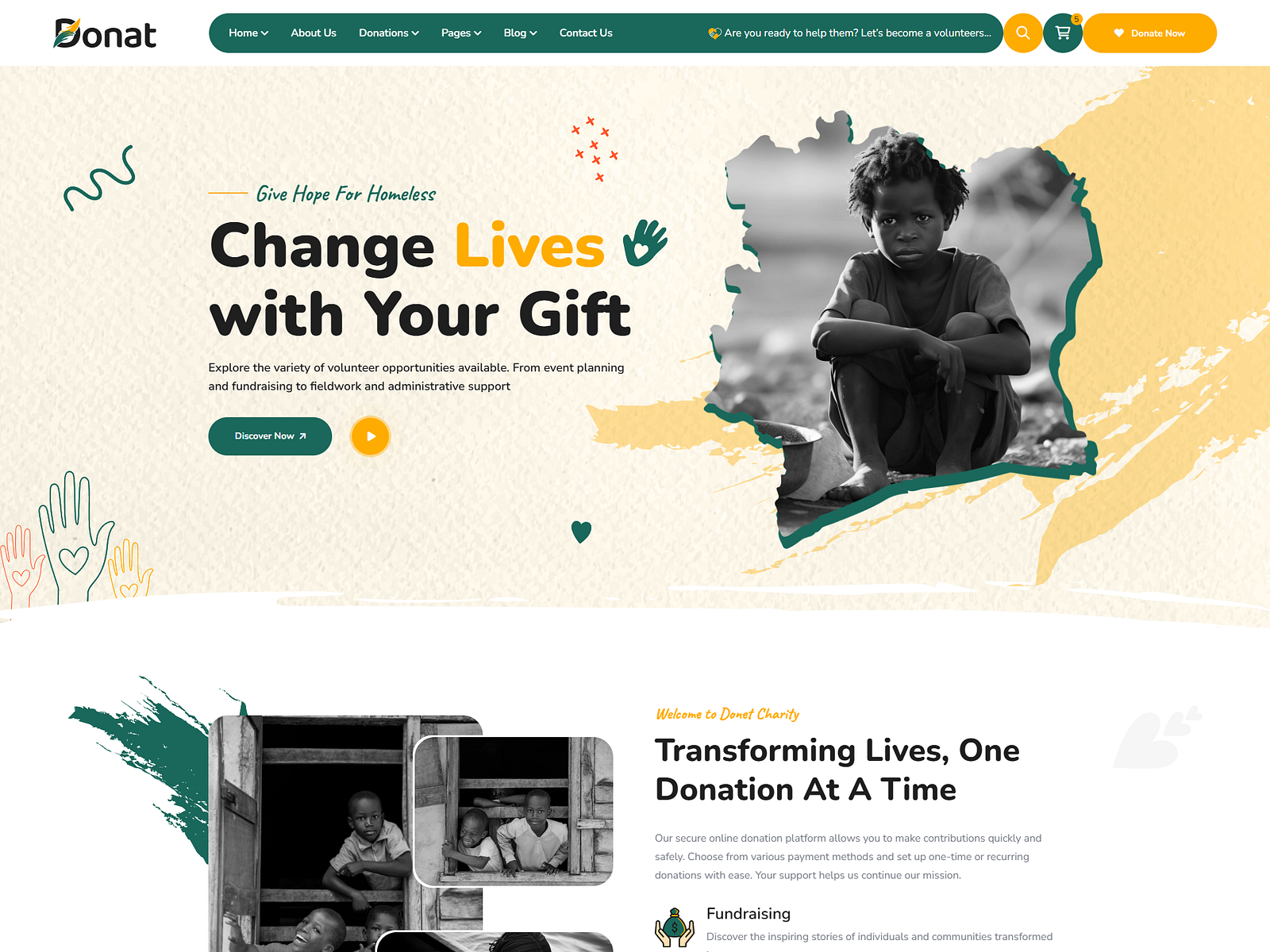 Donat - Charity & Fundraising HTML Template with RTL by Theme Holy on ...