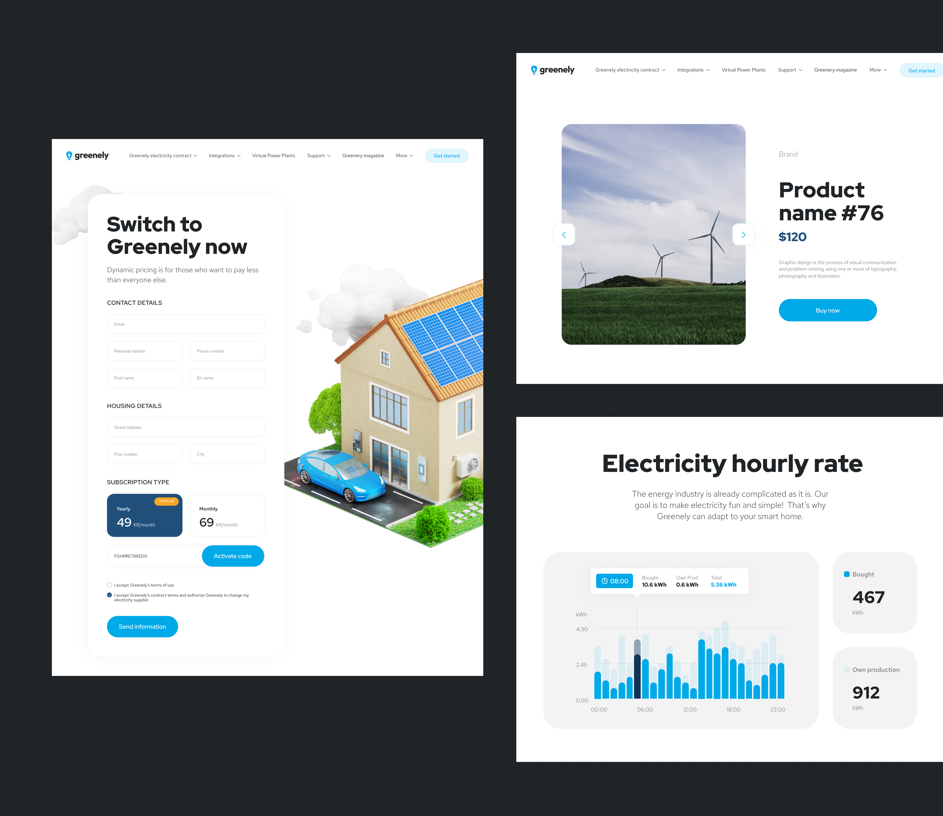 Greenely — UI/UX design for a smart energy company by Outcrowd on Dribbble