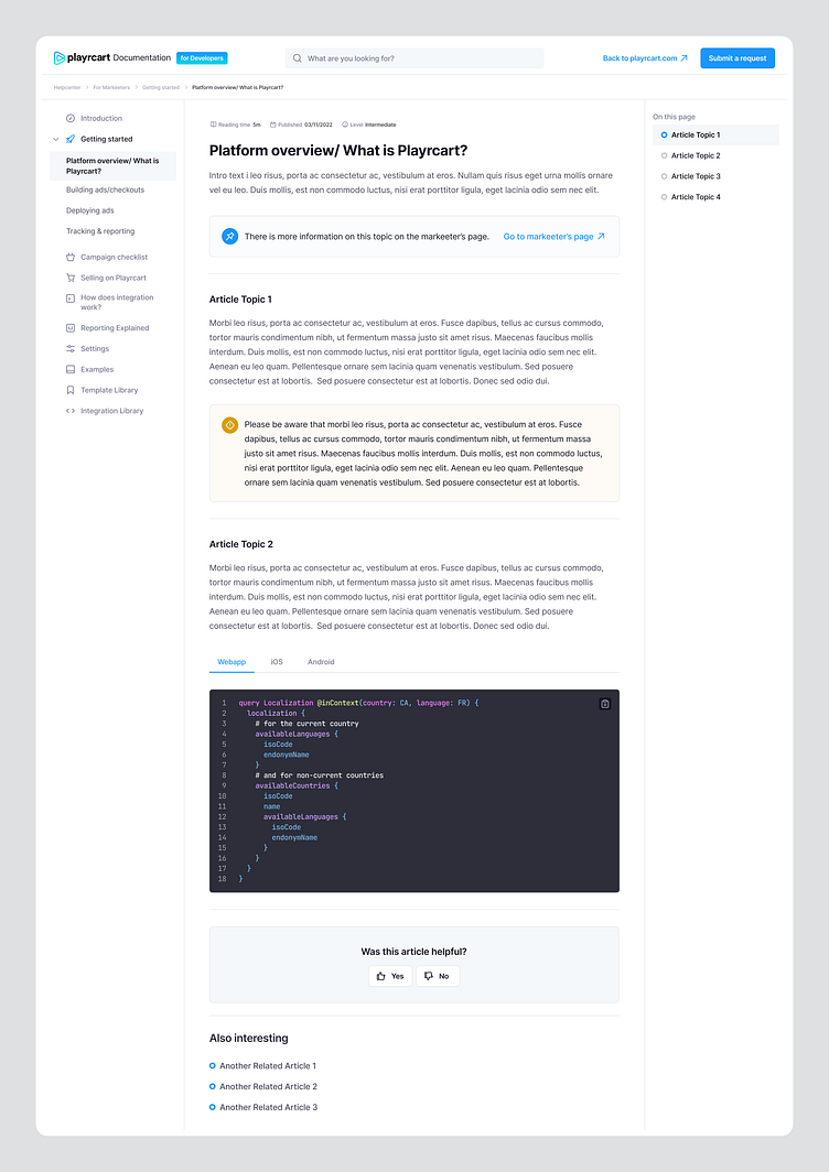 Playrcart – Article Page 📖 by Diana Palavandishvili for Fintory on Dribbble