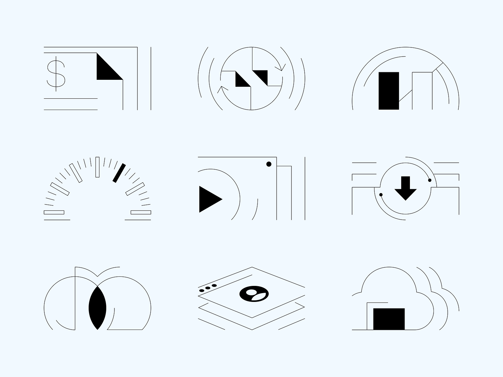 Abstract Illustrated Icons by Shinas P for Stead on Dribbble