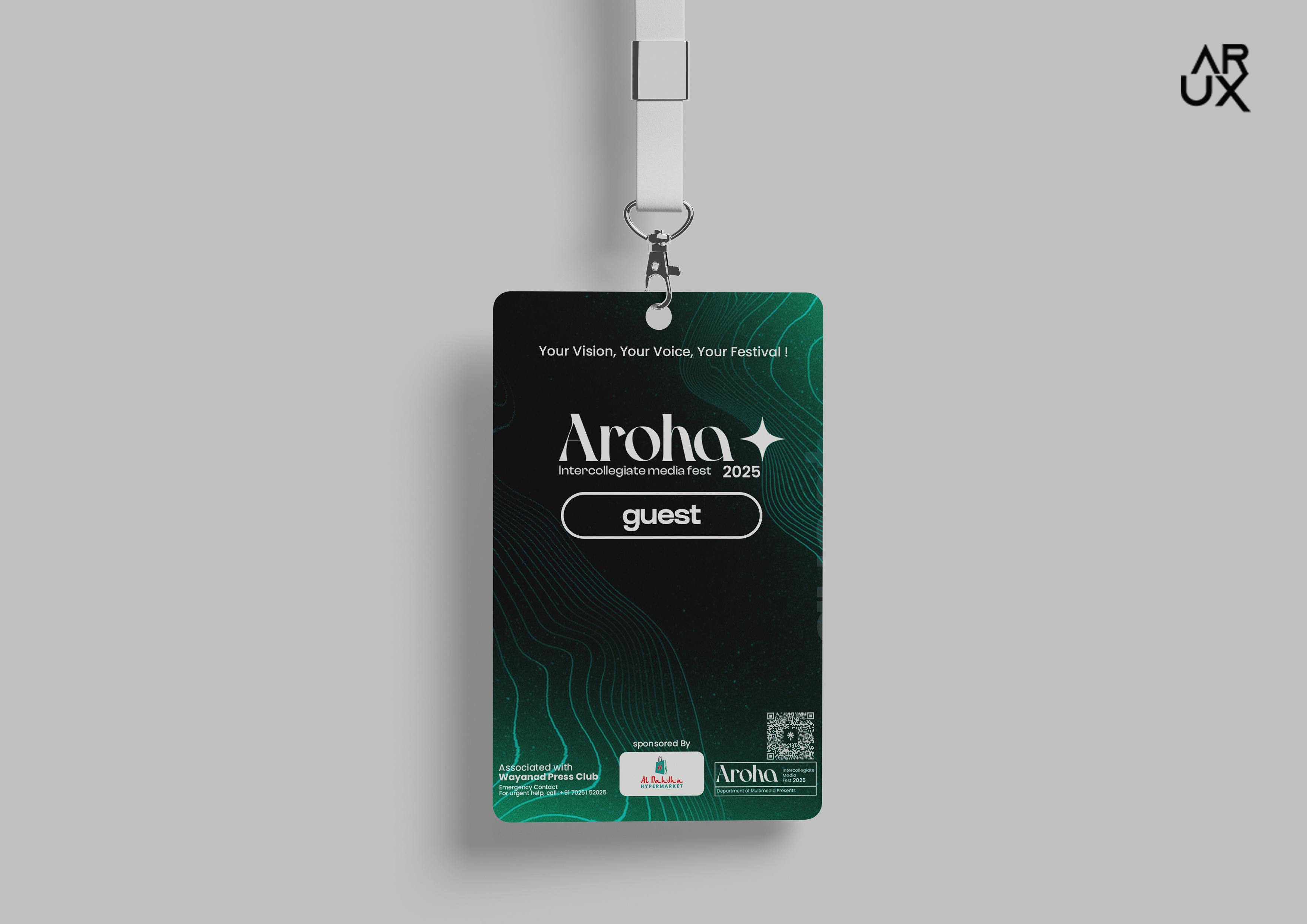 Aroha Media fest 2025 ID Card Design by Arshdd UX on Dribbble