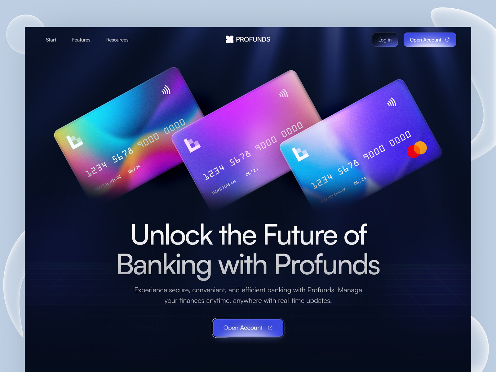 Profunds – Dark Theme Website for Banking SaaS by Fahema Yesmin on Dribbble
