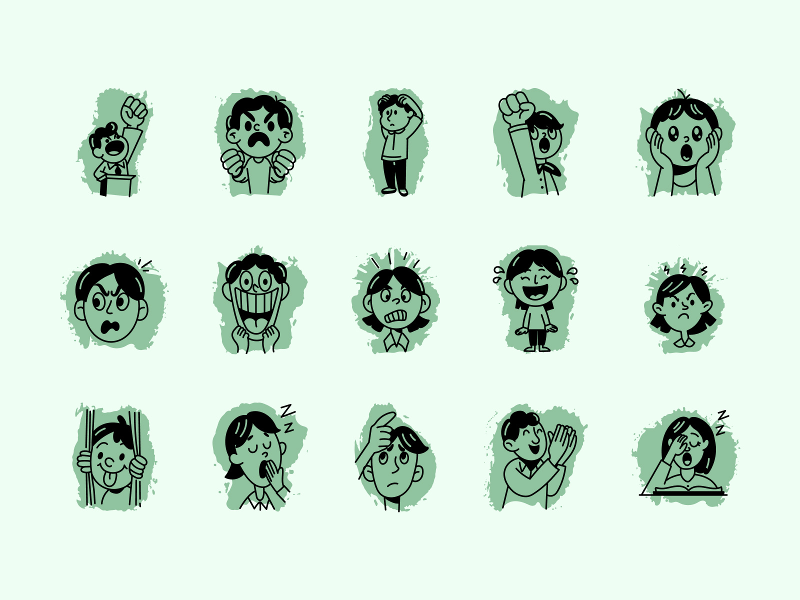 Reaction Doodle Icon Pack by Vectors Market on Dribbble