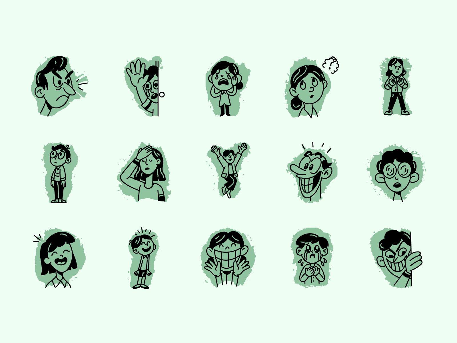 Reaction Doodle Icon Pack by Vectors Market on Dribbble