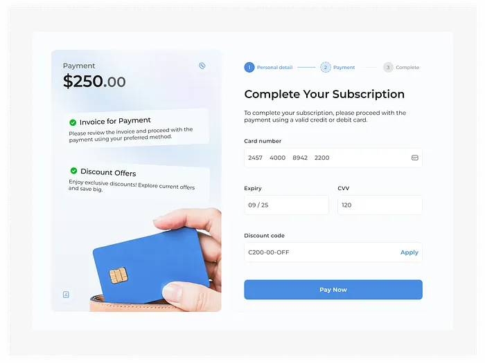 Browse thousands of Payment Page images for design inspiration | Dribbble