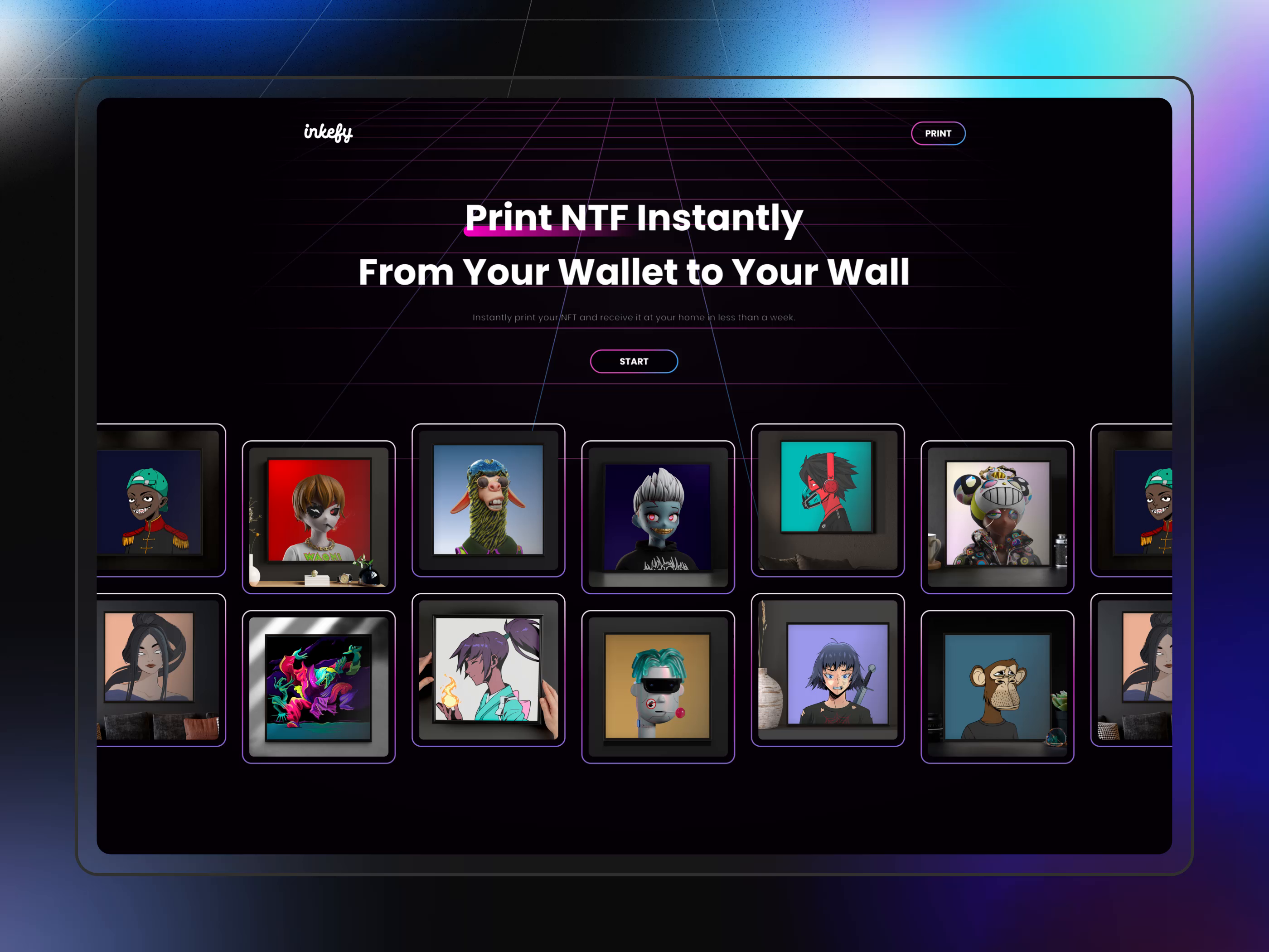 Inkefy : Web UI/UX for NFT printing landing page by Gapsy Studio on ...