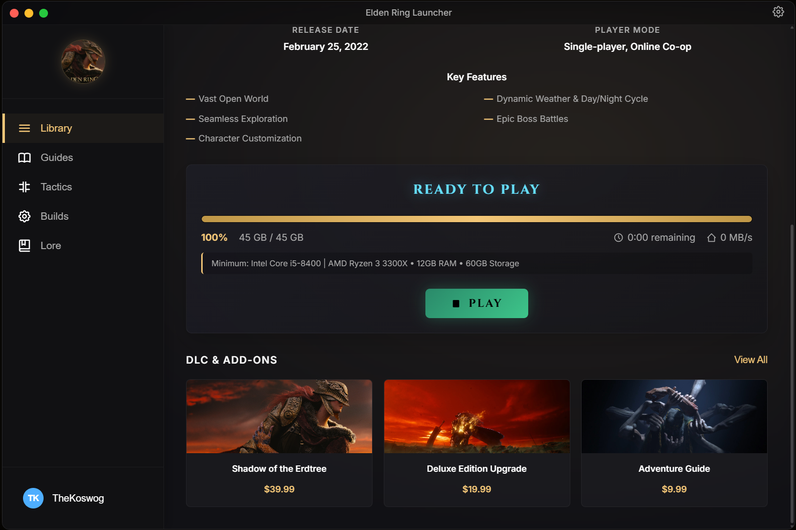 Elden Ring Custom Launcher Concept by TheKoswog on Dribbble
