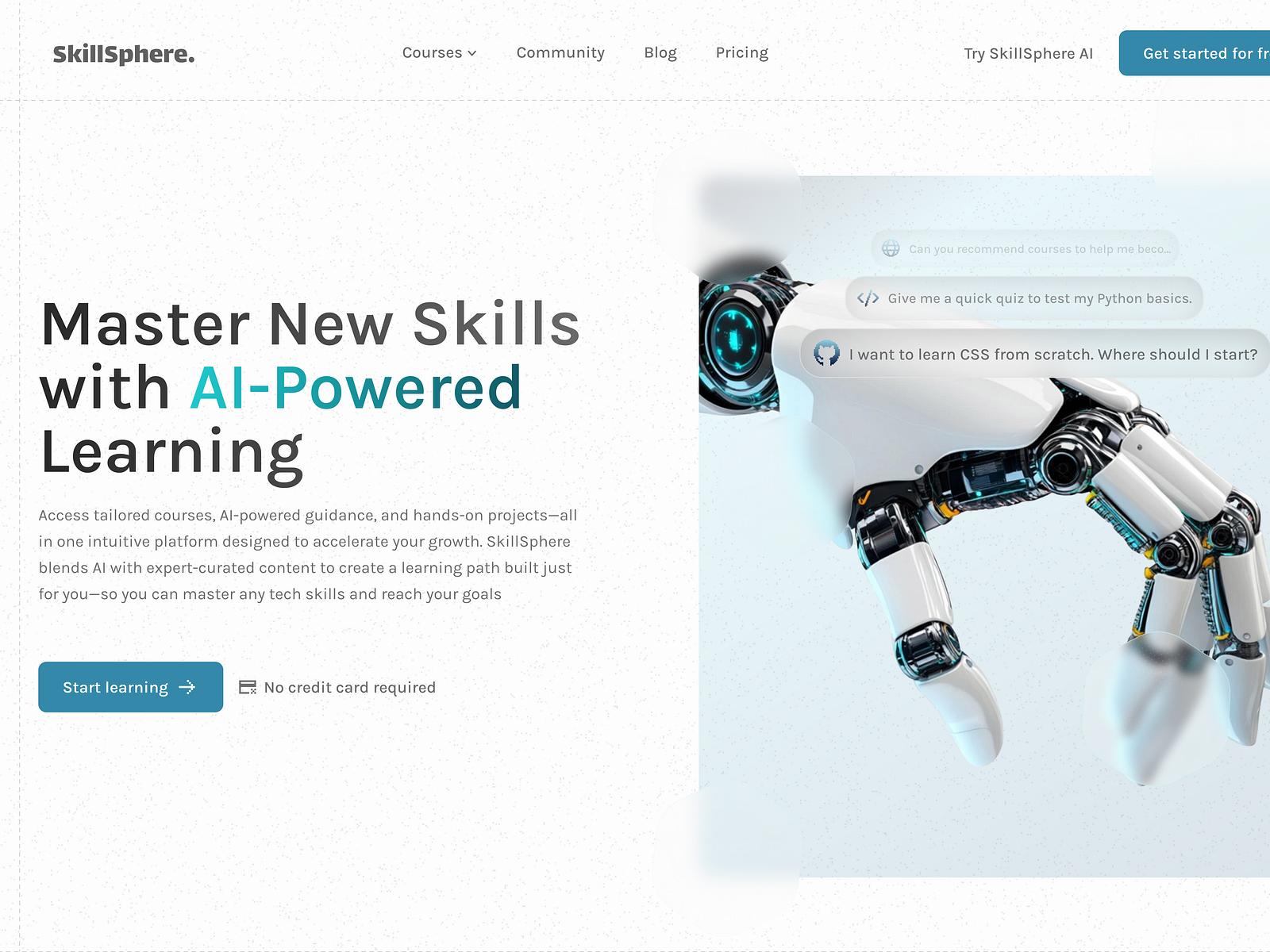 SkillSphere hero section by Adeola Ojo Joy on Dribbble