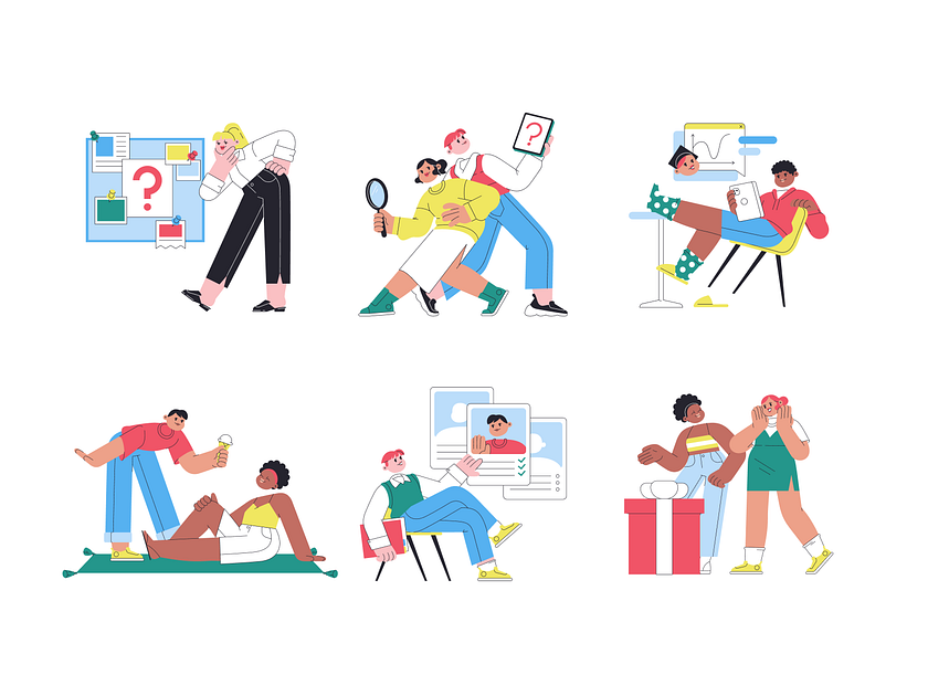 Hand Drawn icons: Characters by Marina Green for Icons8 on Dribbble