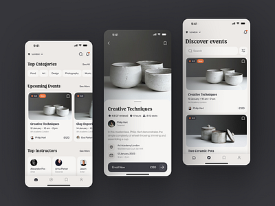 Education & Hobby Mobile App Concept by Оlya Pisareva on Dribbble