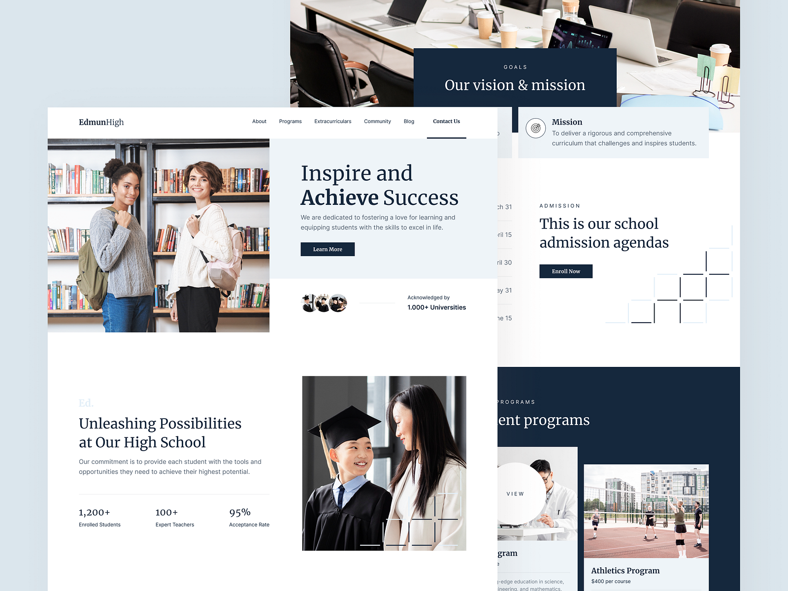 EdmunHigh Homepage V3 & Community Page - Senior High School by Ahmad S ...