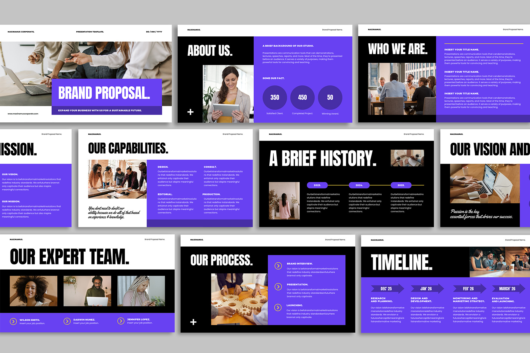 Proposal Presentation Template by Occy Design on Dribbble