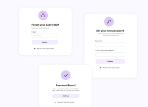 New password reset password forms. by Sarah Figueredo on Dribbble
