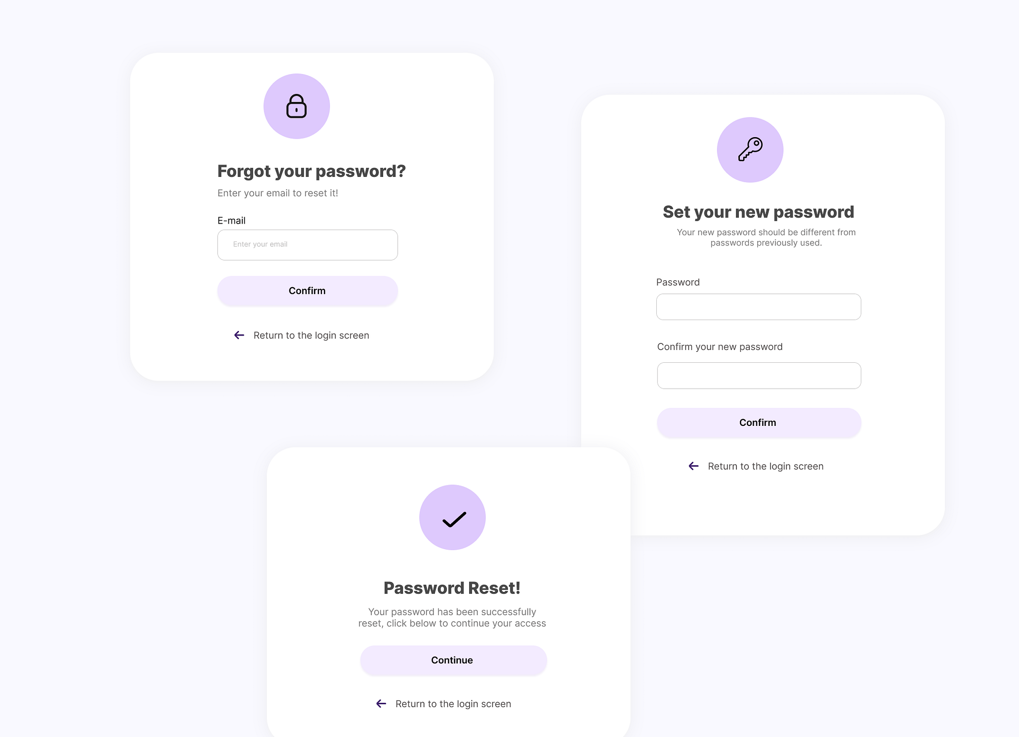 New password reset password forms. by Sarah Figueredo on Dribbble