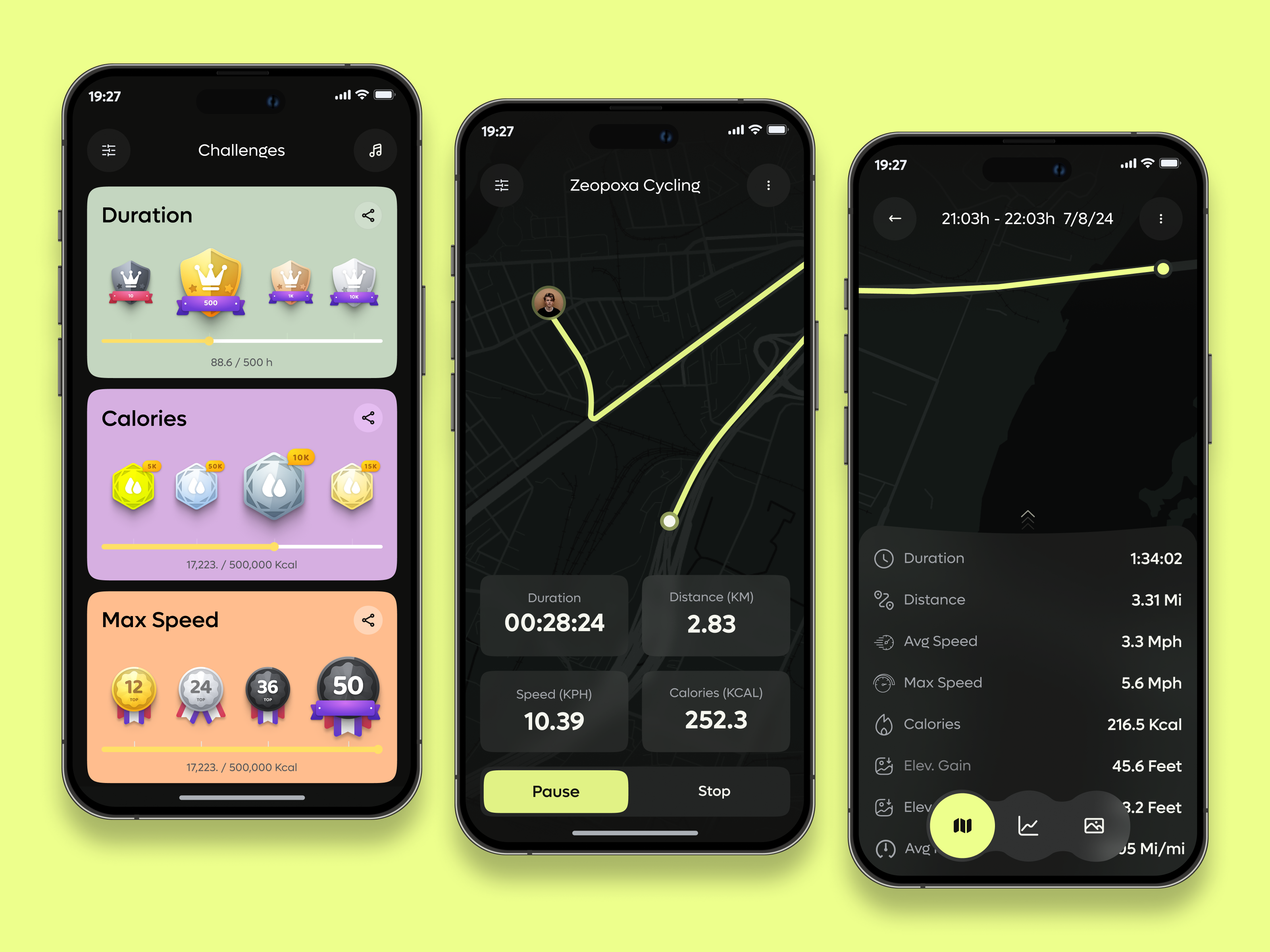 Cycling Mobile App - UI/UX Design by Shasanko Creations on Dribbble