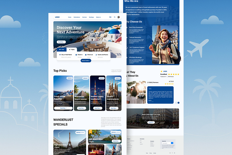 Modern Travel Booking Experience – UI Design by Amrit Raj on Dribbble