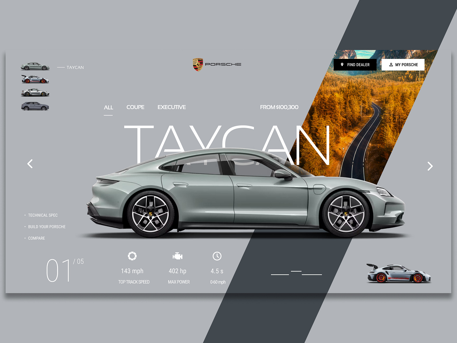 Just a gimmick of a landing page of porsche by Priyangshu Debnath on ...