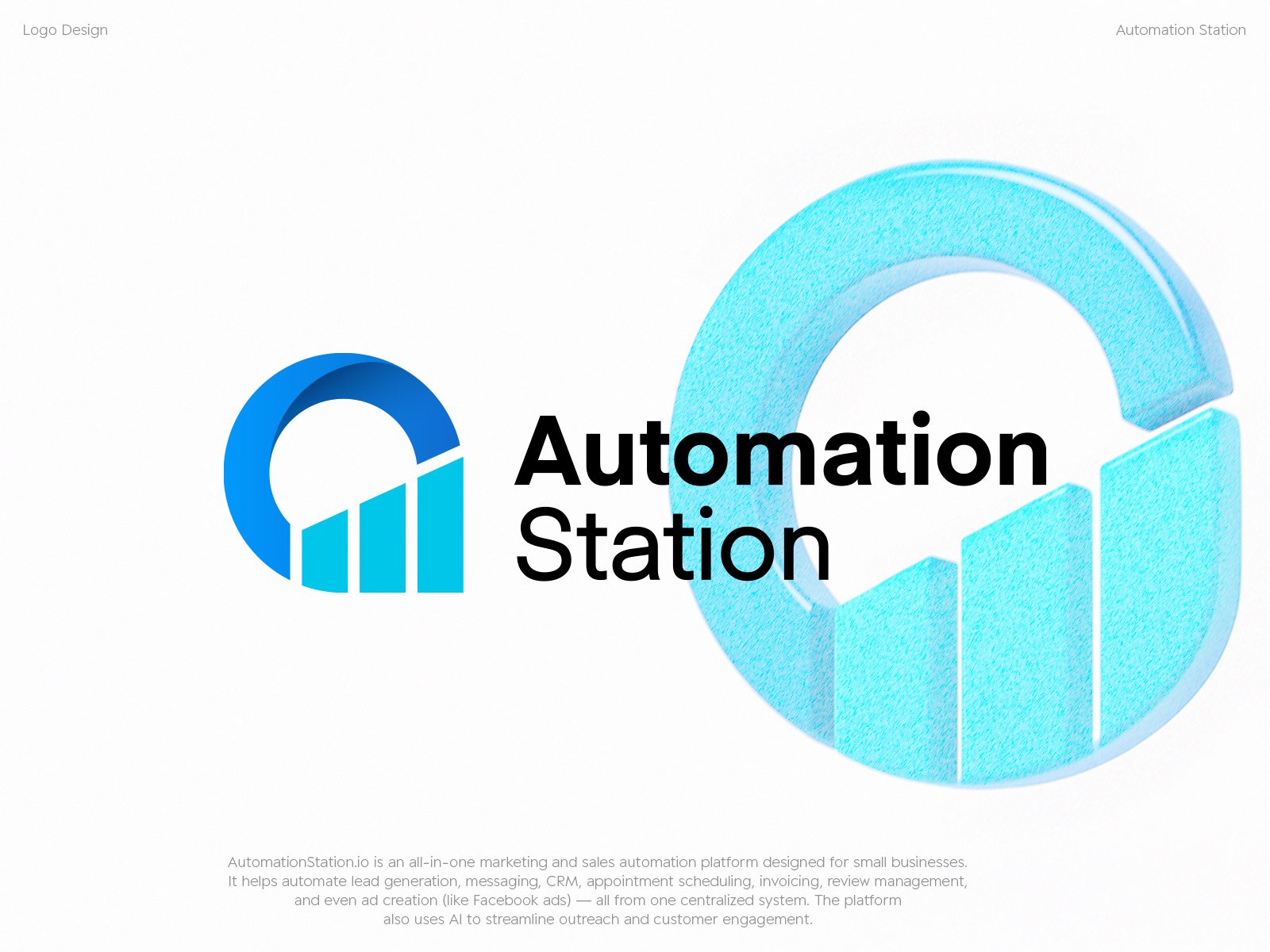 Marketing and sales automation software logo design by Sketch Salman on ...