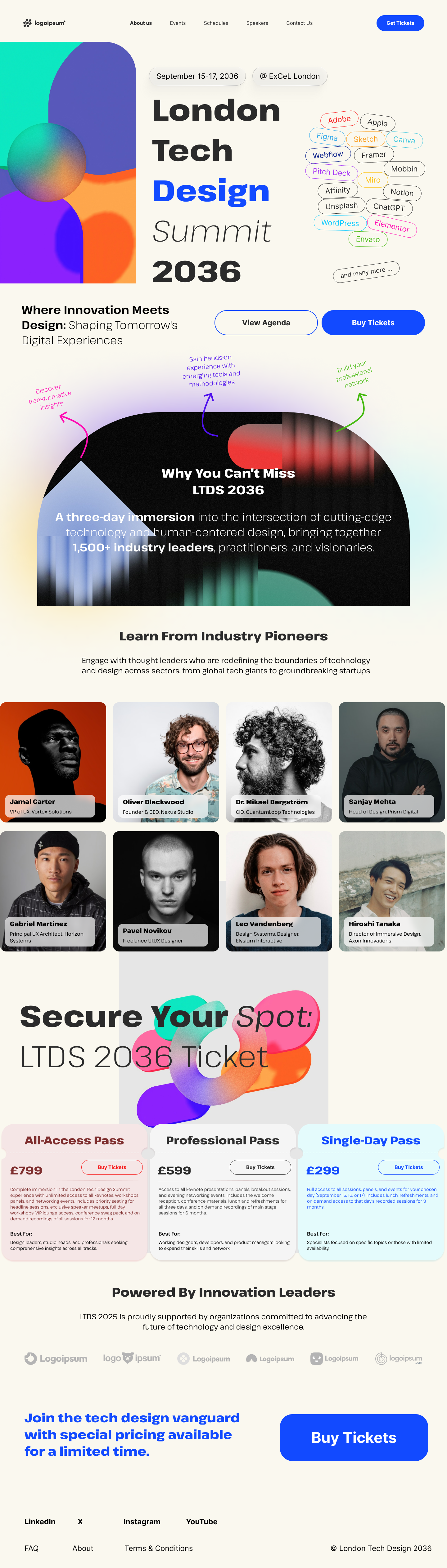 Design Tech Conference Landing Page by Windyasari Septriani on Dribbble