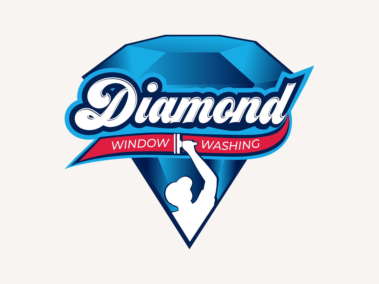LOGO FOR DIAMOND WINDOW WASHING DESIGN by Md.Jobayor Hossain on Dribbble