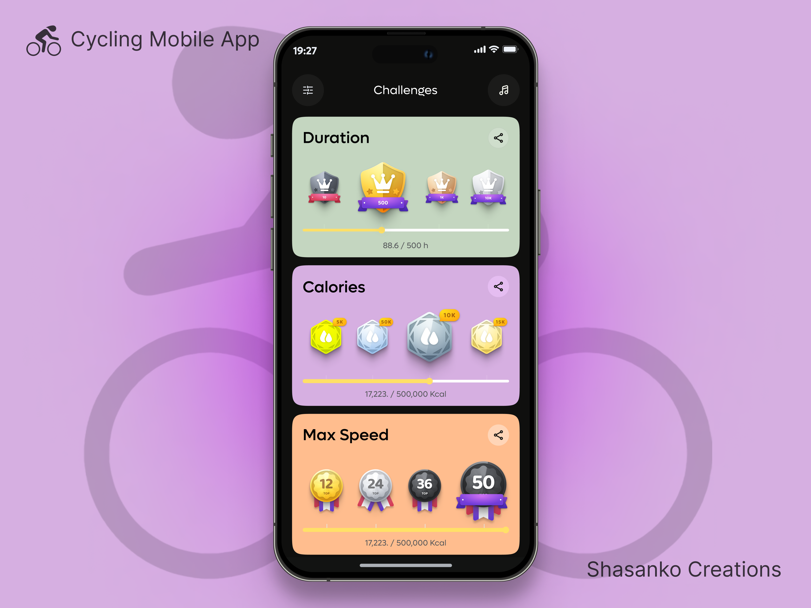 Cycling Mobile App - UI/UX Design by Shasanko Creations on Dribbble