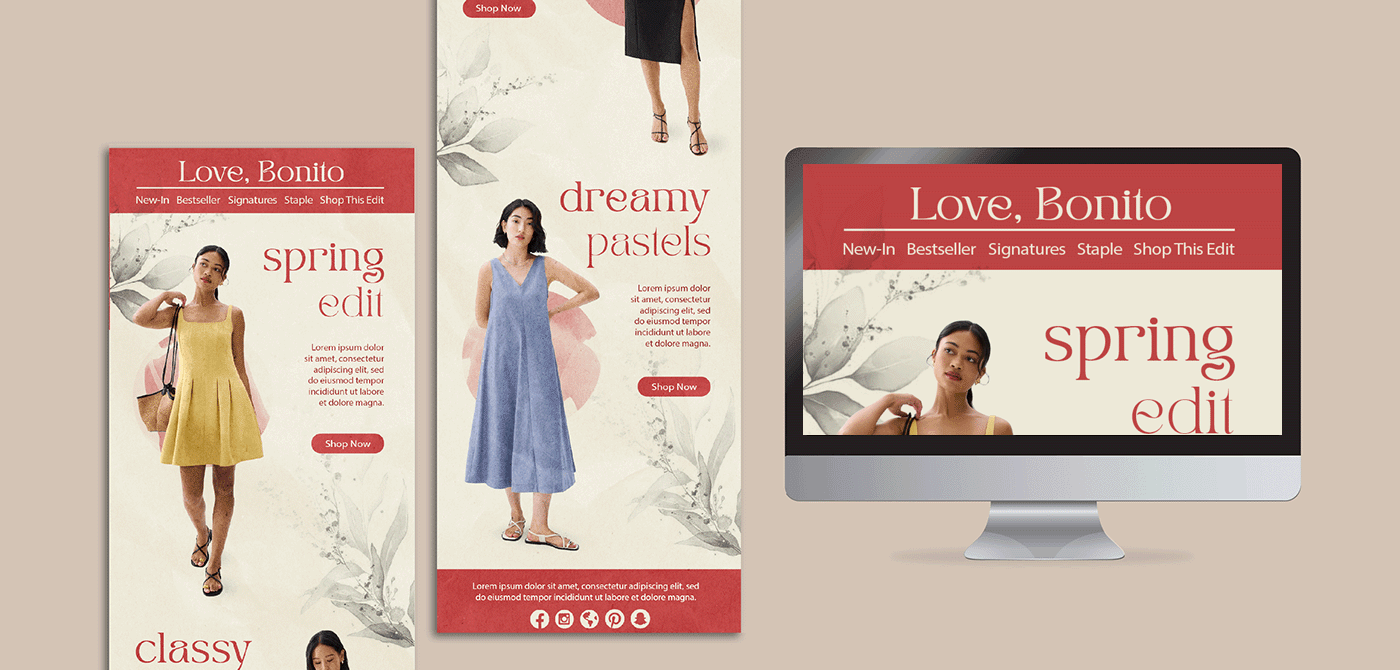 Love Bonito Newsletter Design by Trishita Kole on Dribbble