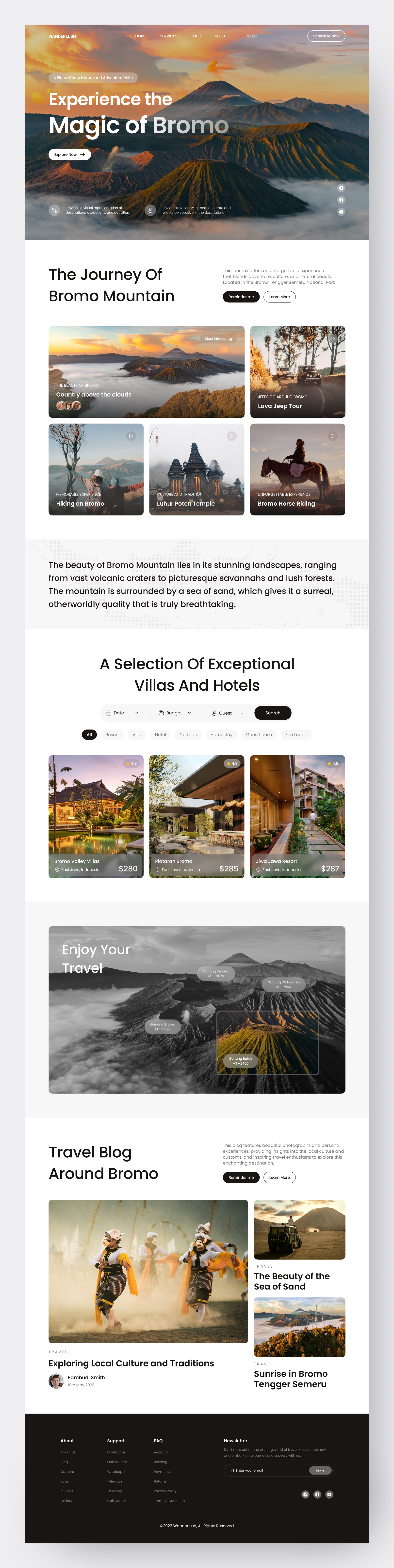 Wanderlush - Travel Landing Page by Andika Fitra for Korsa on Dribbble