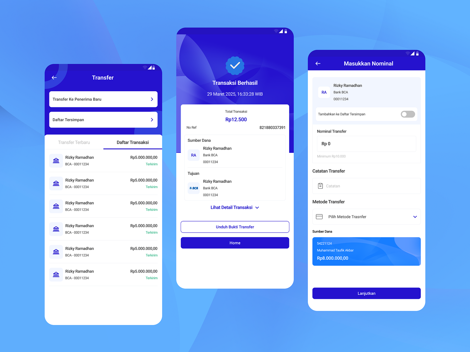 Bank Transfer App by Muhammad Taufik Akbar on Dribbble